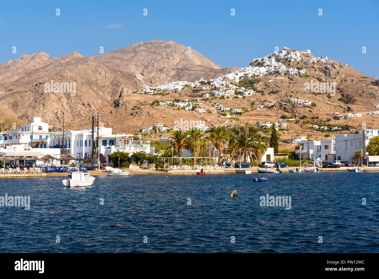Beautiful bay and coast of Serifos island in summer day. Greece Stock ...