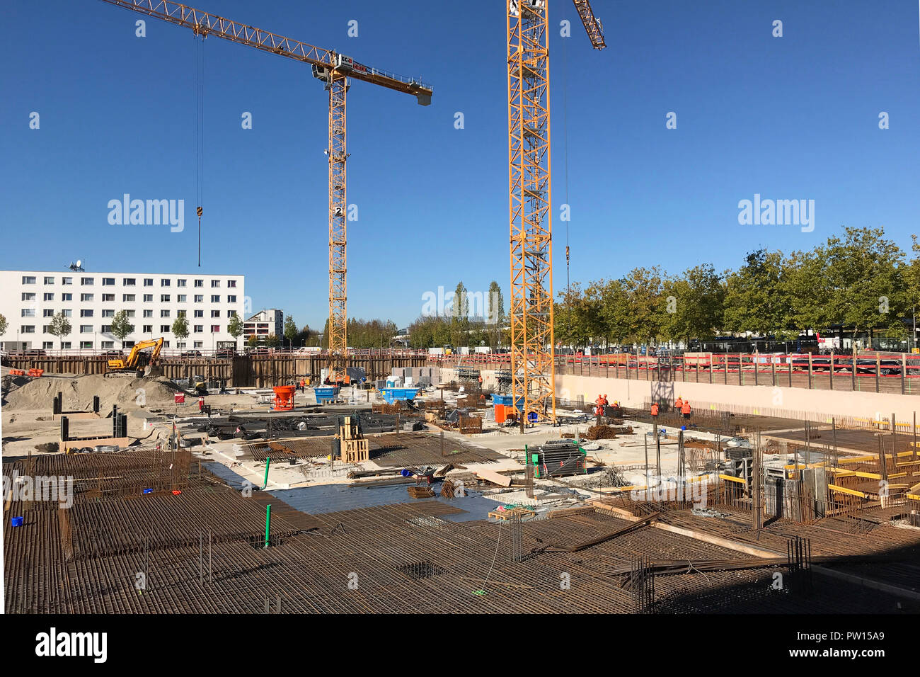 Construction boom, large construction site, construction site, housing ...