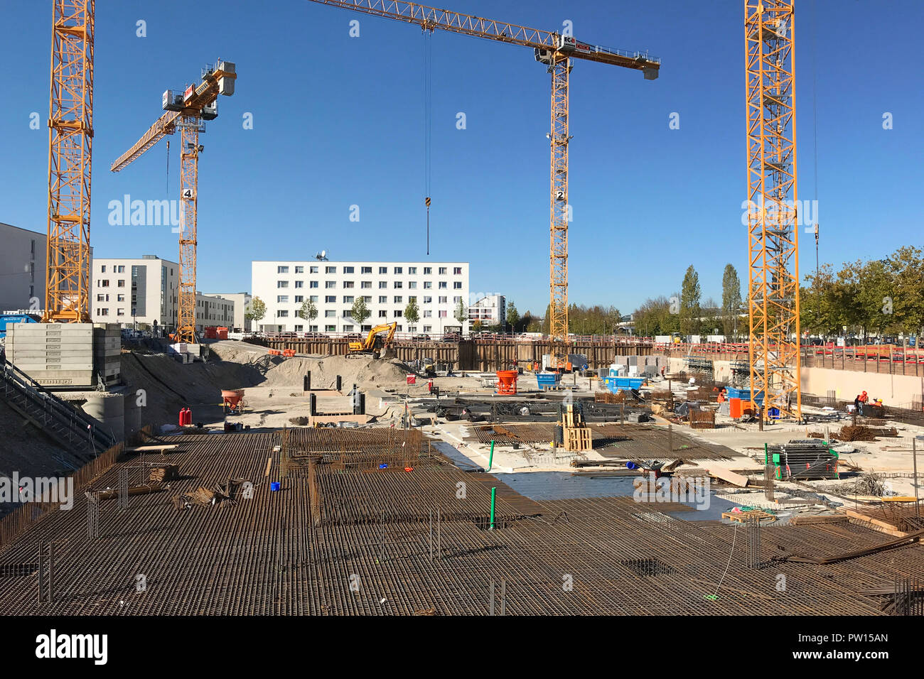 Construction boom, large construction site, construction site, housing ...