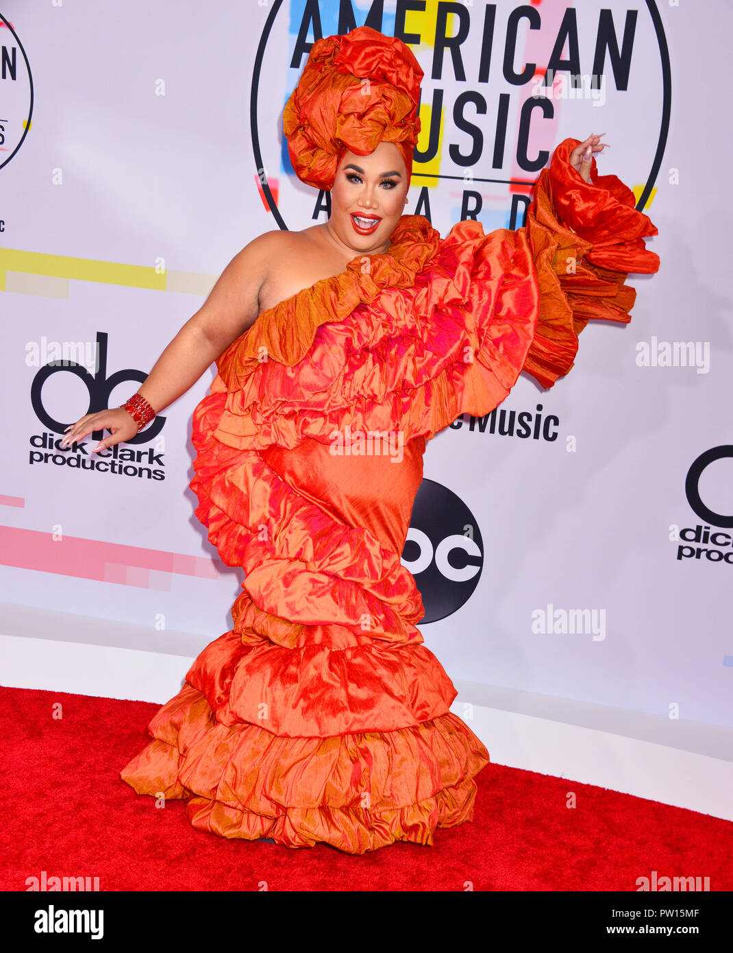 Patrick Starr attends the 2018 American Music Awards at Microsoft ...