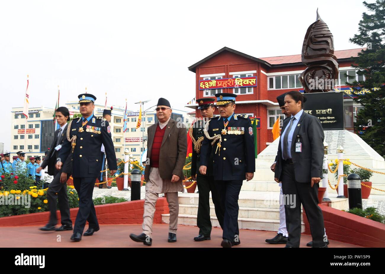 Kathmandu, Nepal. 11th Oct, 2018. Nepali Prime Minister K.P. Sharma Oli ...