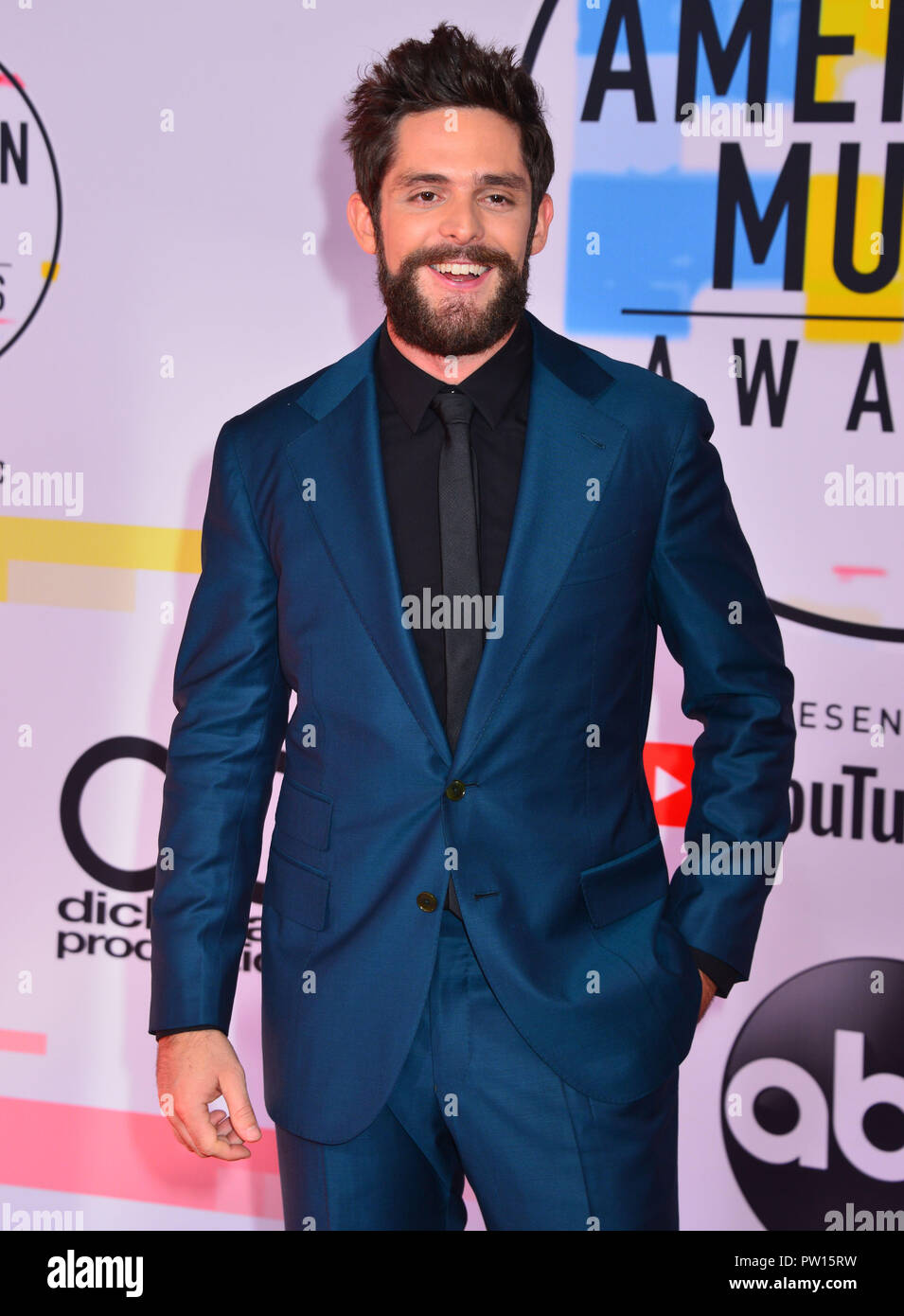 Thomas Rhett attends the 2018 American Music Awards at Microsoft ...