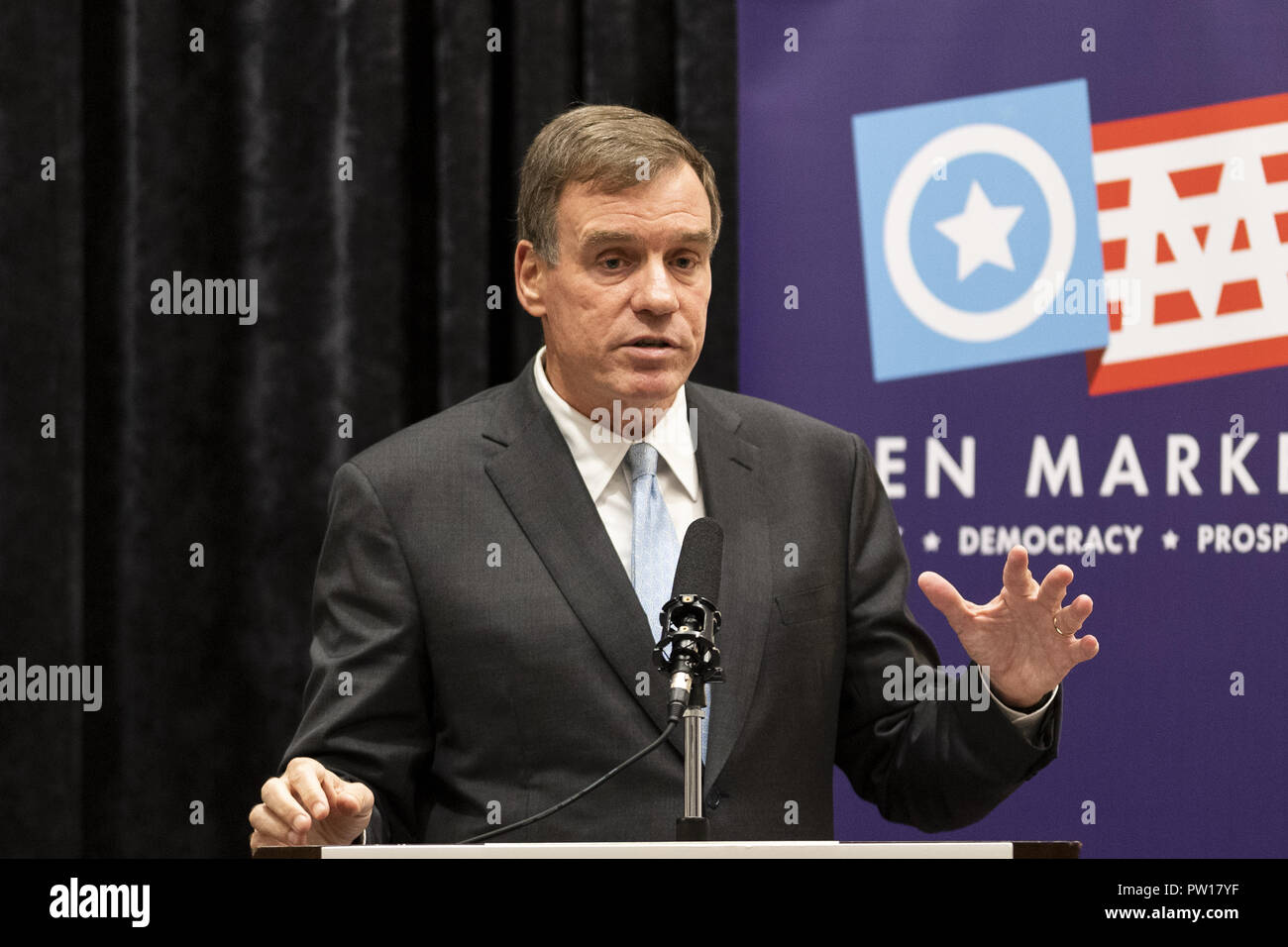 Washington, DC, USA. 11th Oct, 2018. U.S. Senator MARK WARNER (D-VA ...