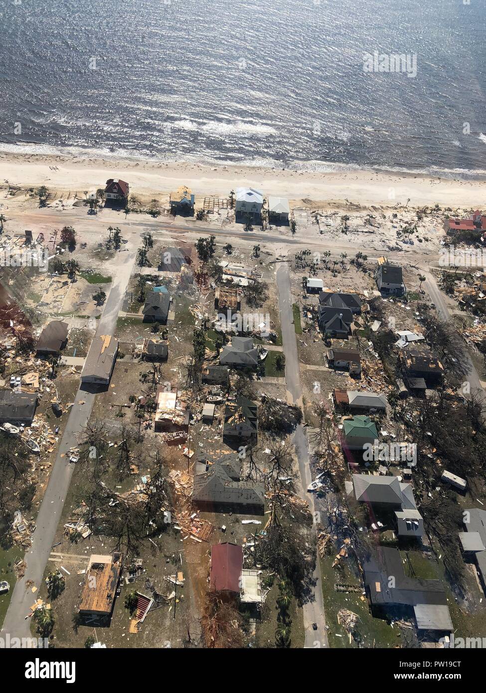 Florida, USA. 11th Oct 2018. Near total destruction to the coastal ...