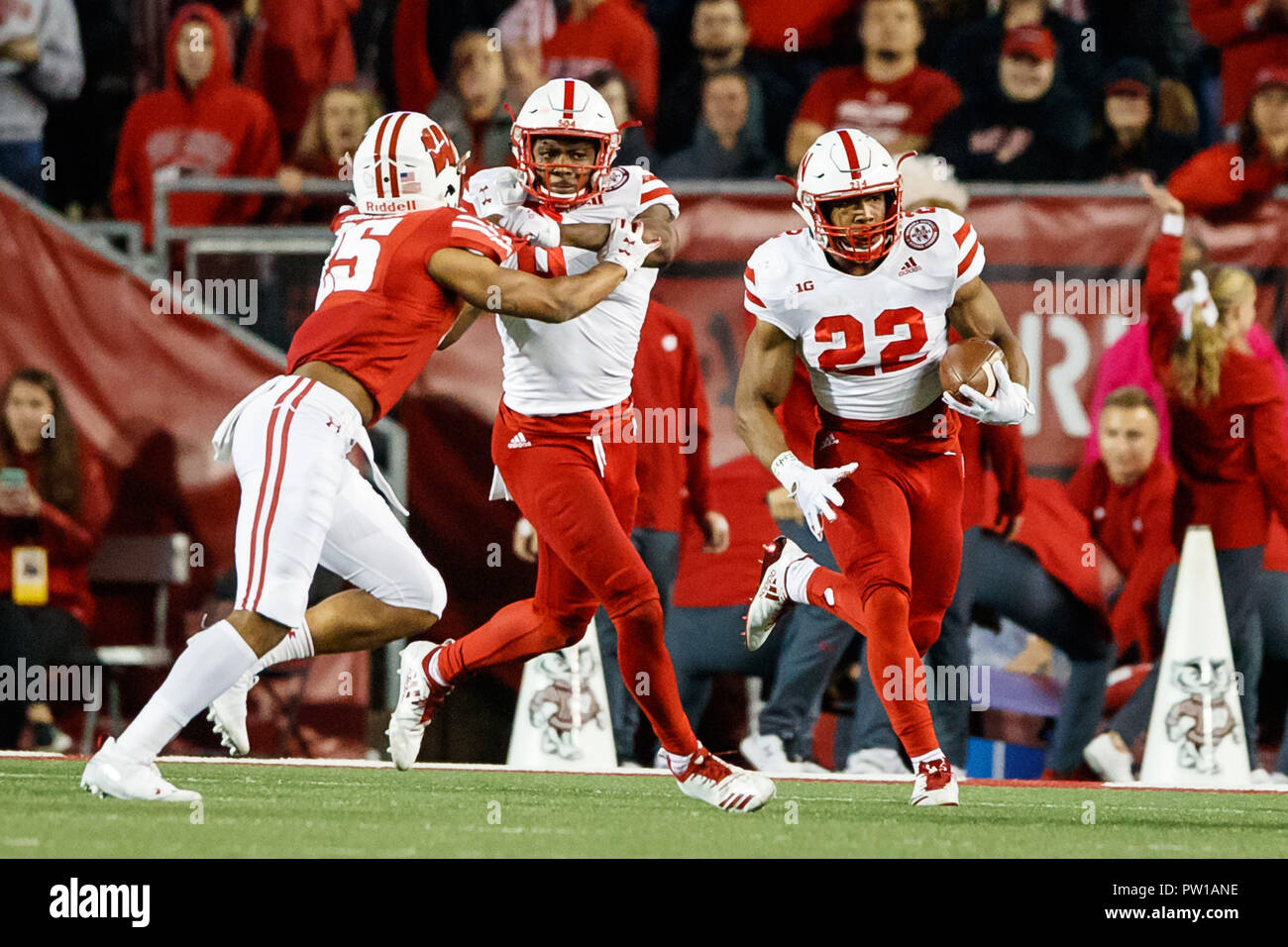 Madison, WI. U.S. 06th Oct, 2018. Nebraska Cornhuskers wide receiver ...