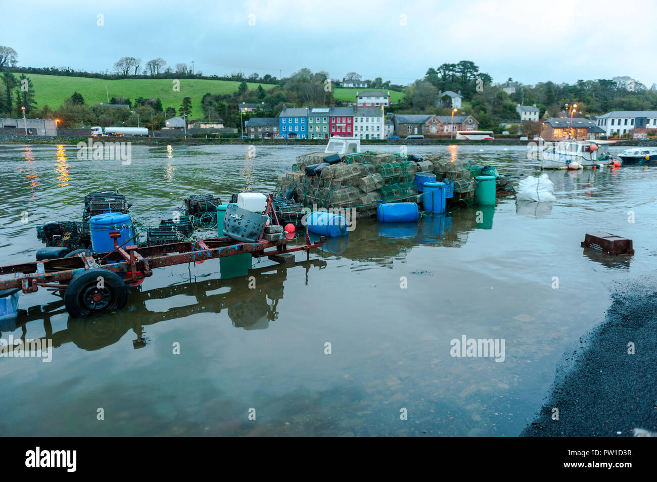 Bantry, West Cork, Ireland. 12th Oct, 2018. The Bantry quays flooded ...