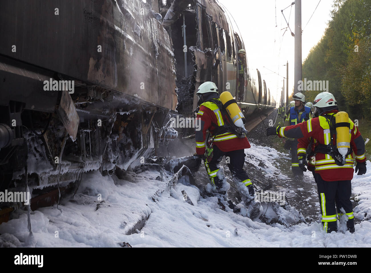 Train caught fire hi-res stock photography and images - Alamy