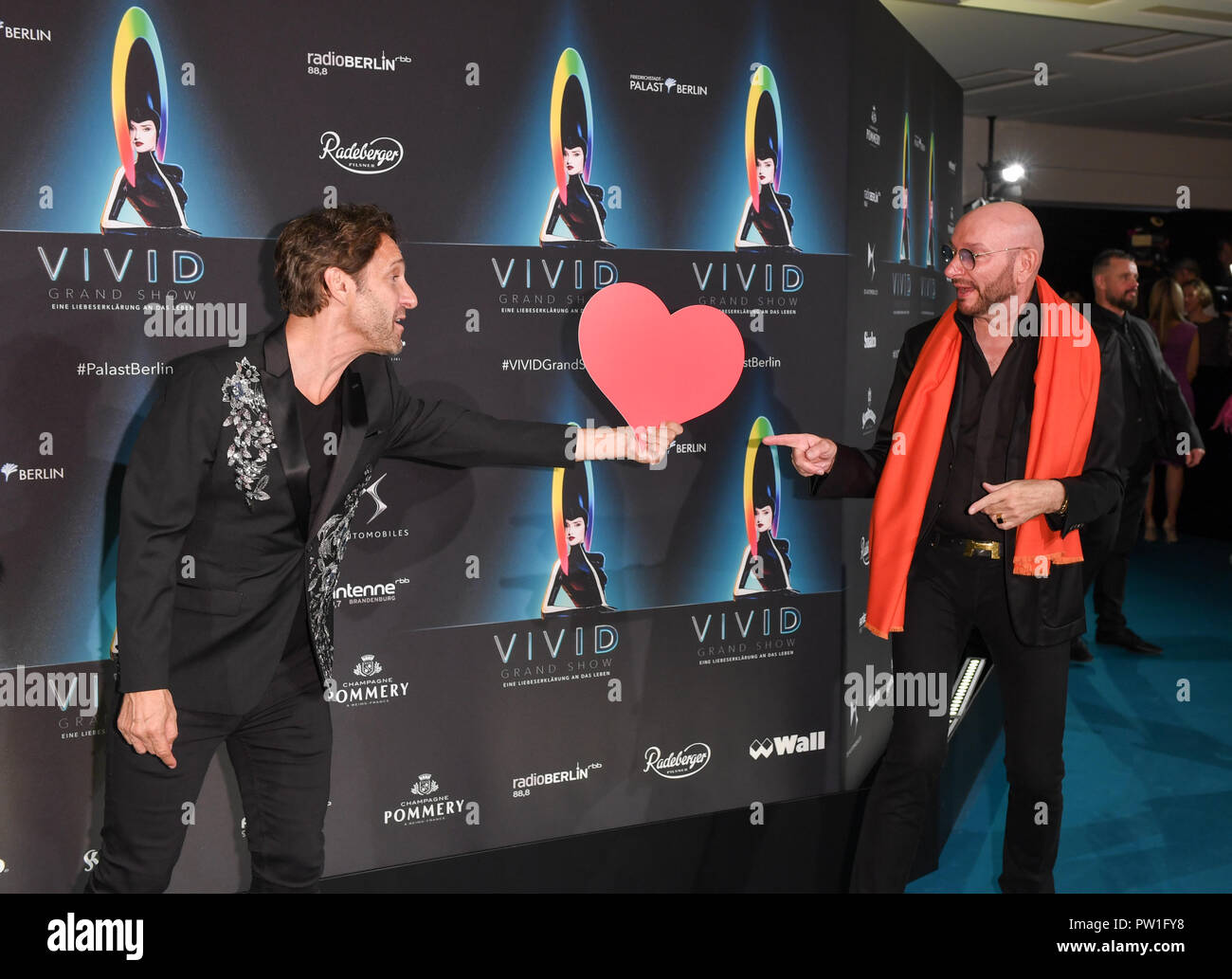 11 October 2018, Berlin: Falk Willy Wild and Ralph Morgenstern arriving ...
