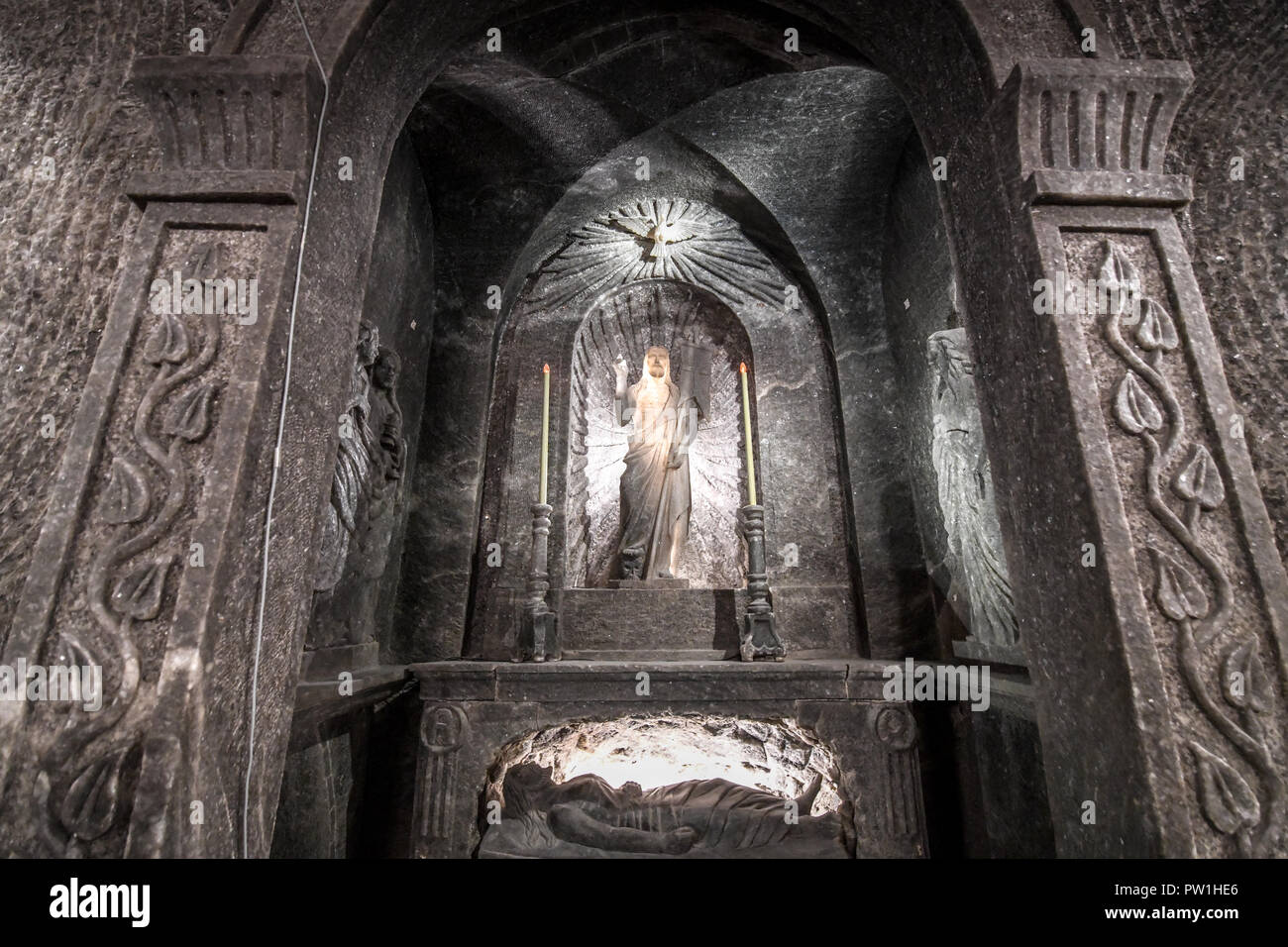 Salt statue of Jesus Christ buried and alive as well as the Holy Spirit ...