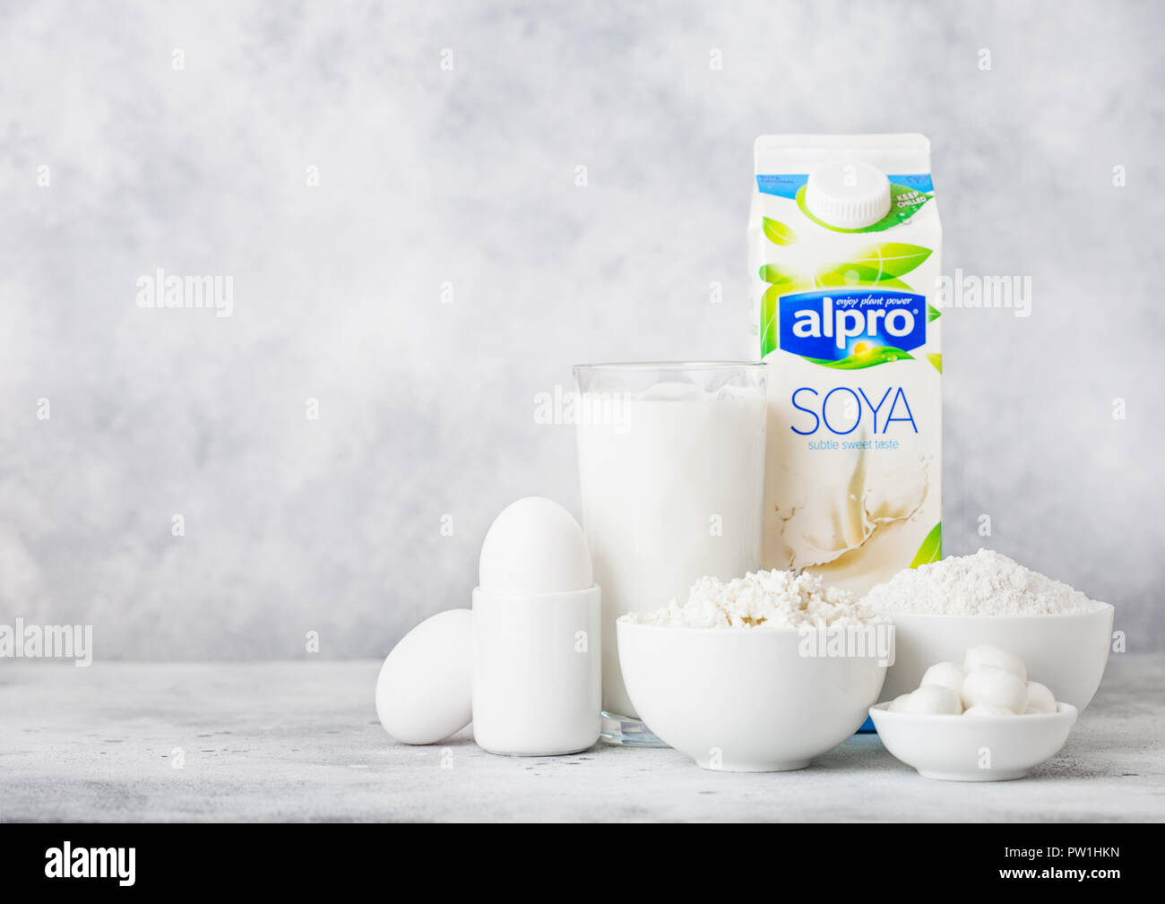 Alpro soya hi-res stock photography and images - Alamy