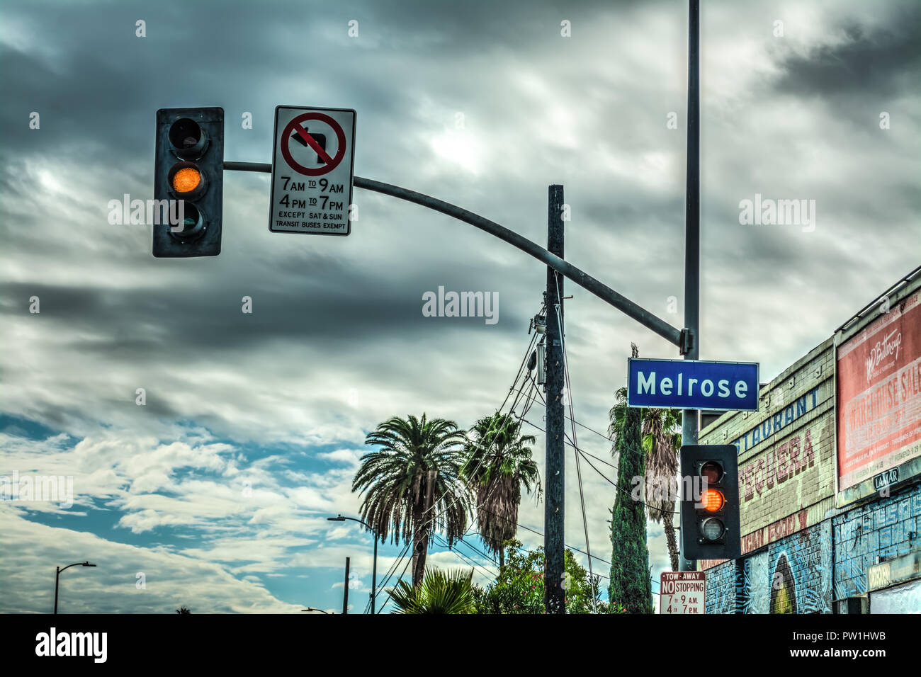California los angeles melrose avenue hi-res stock photography and ...