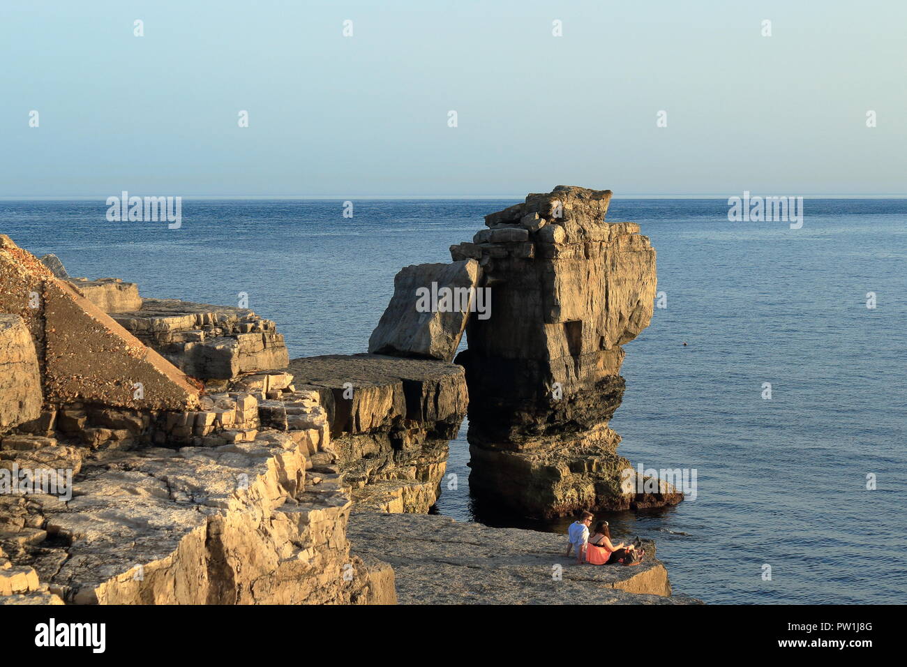 Portland Bill Pulpit Rock, Portland, Dorset, England Stock Photo - Alamy