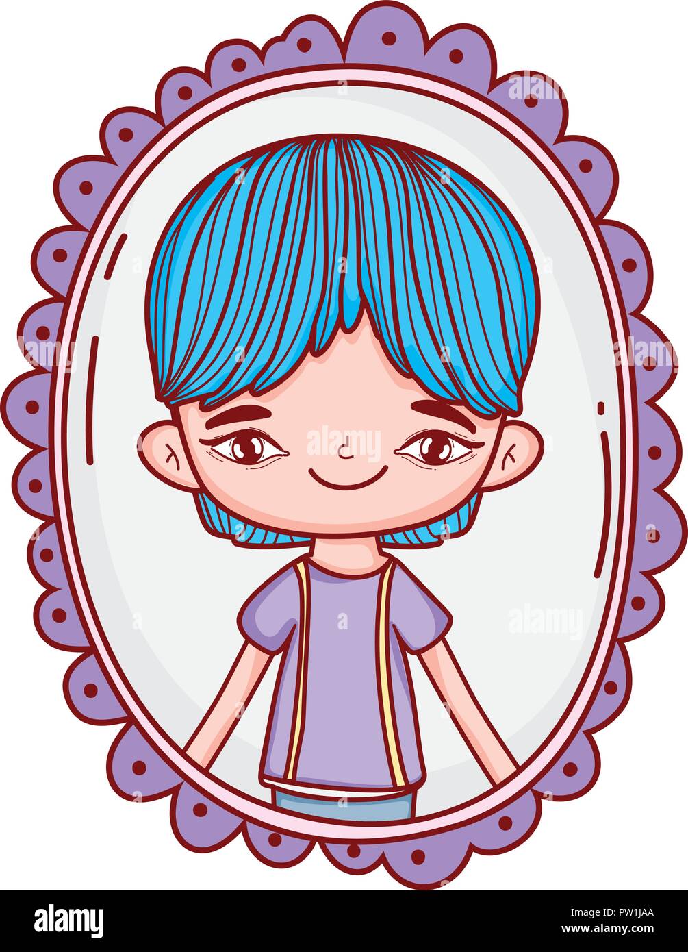 Pretty boy drawing cartoon Stock Vector Image & Art - Alamy