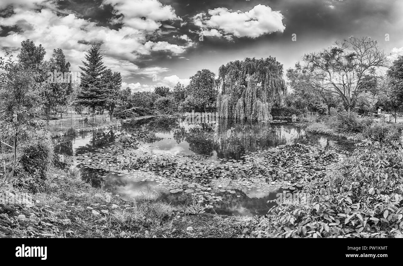 Beautiful rural landscape small Black and White Stock Photos & Images ...