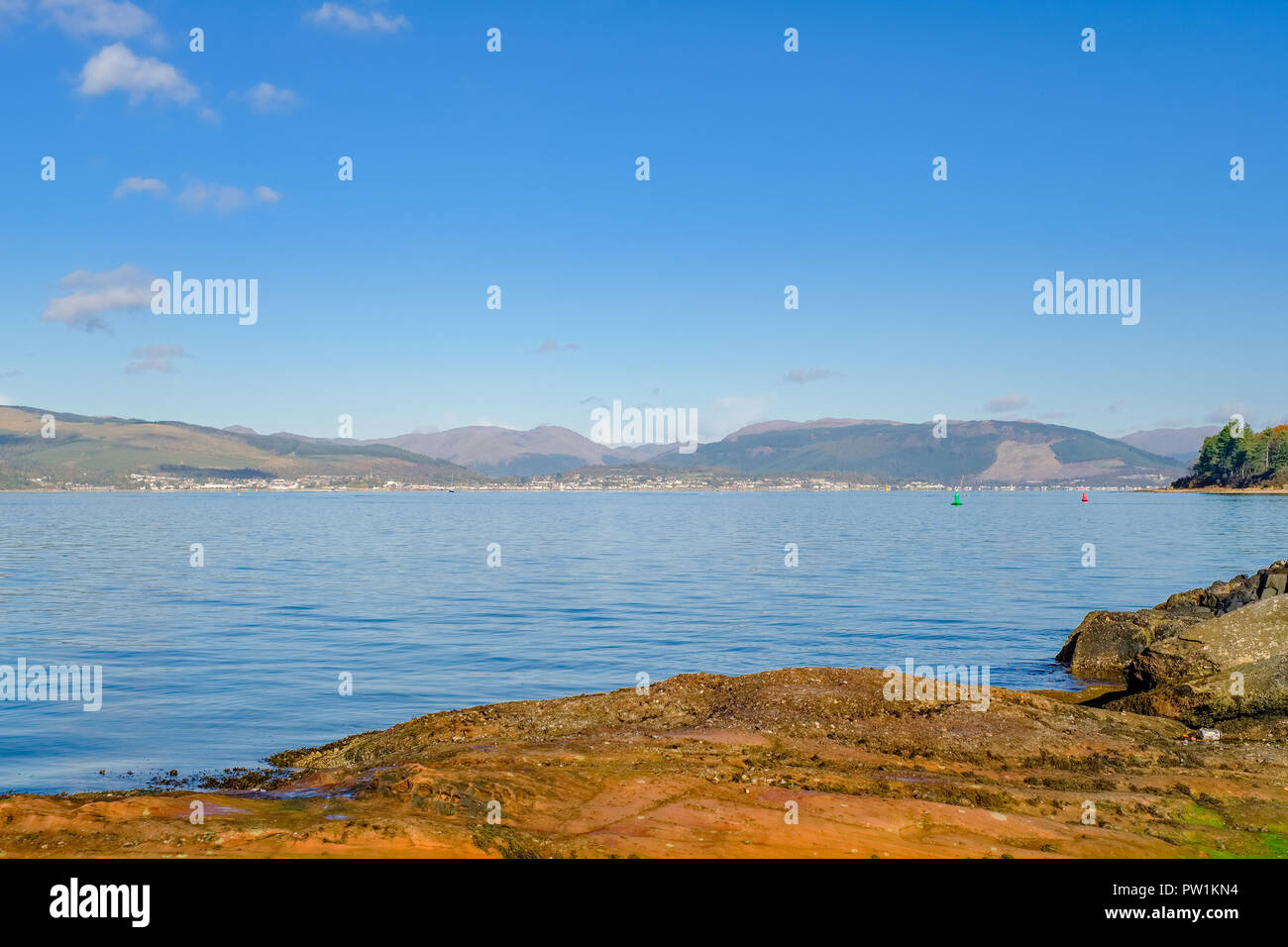 Looking over to Dunoon Kilgreggan & Strone from the foreshore at ...