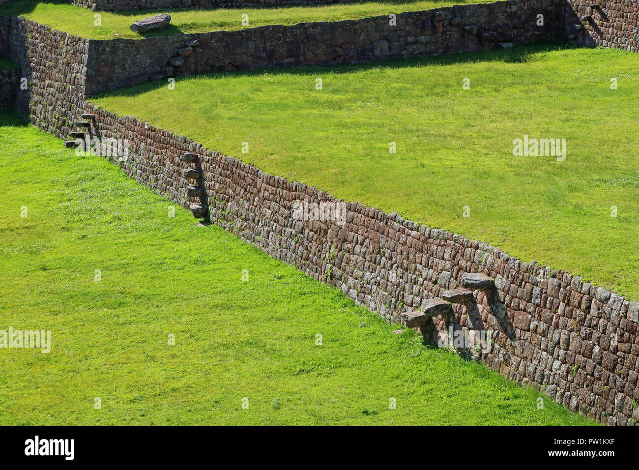 Ancient stepped agricultural terraces of Tipon archaeological site in ...