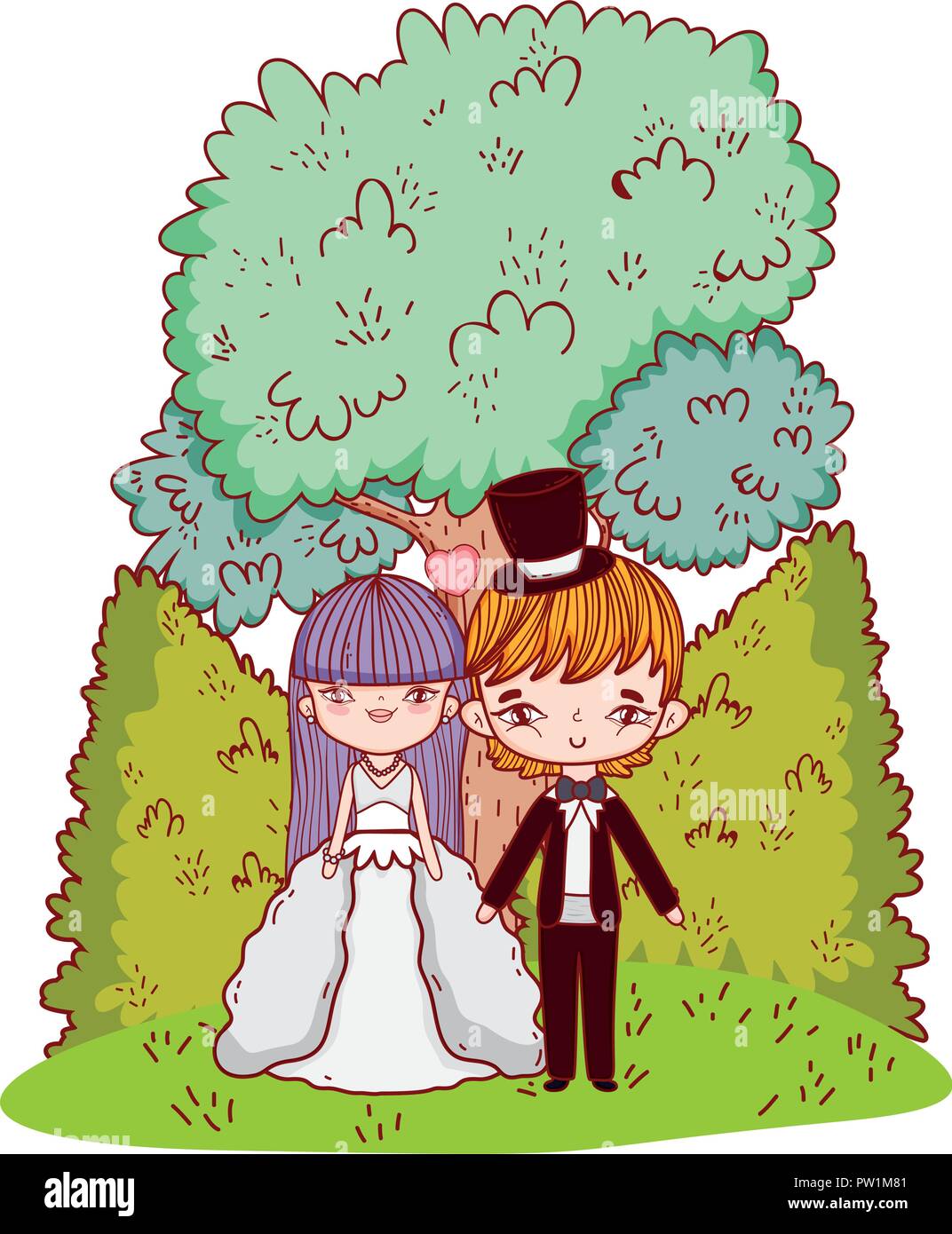 Wedding couple cartoons Stock Vector Image & Art - Alamy