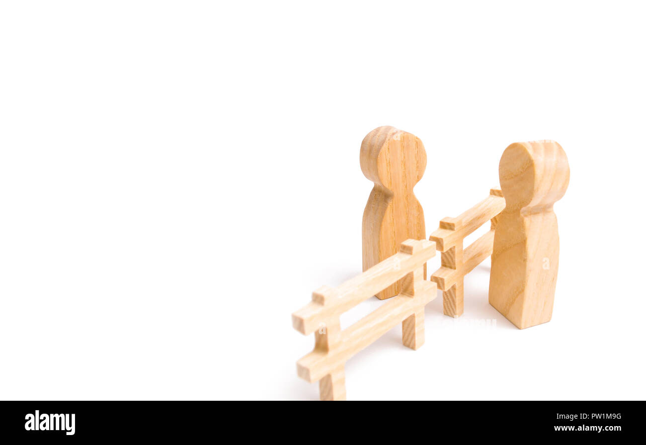 Talking over fence hi-res stock photography and images - Alamy