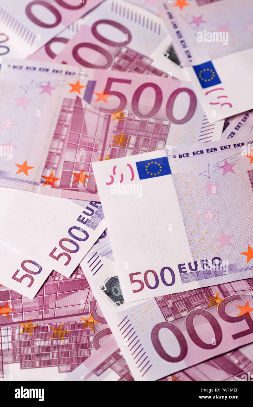 500 euro banknotes background Stock Photo - Alamy