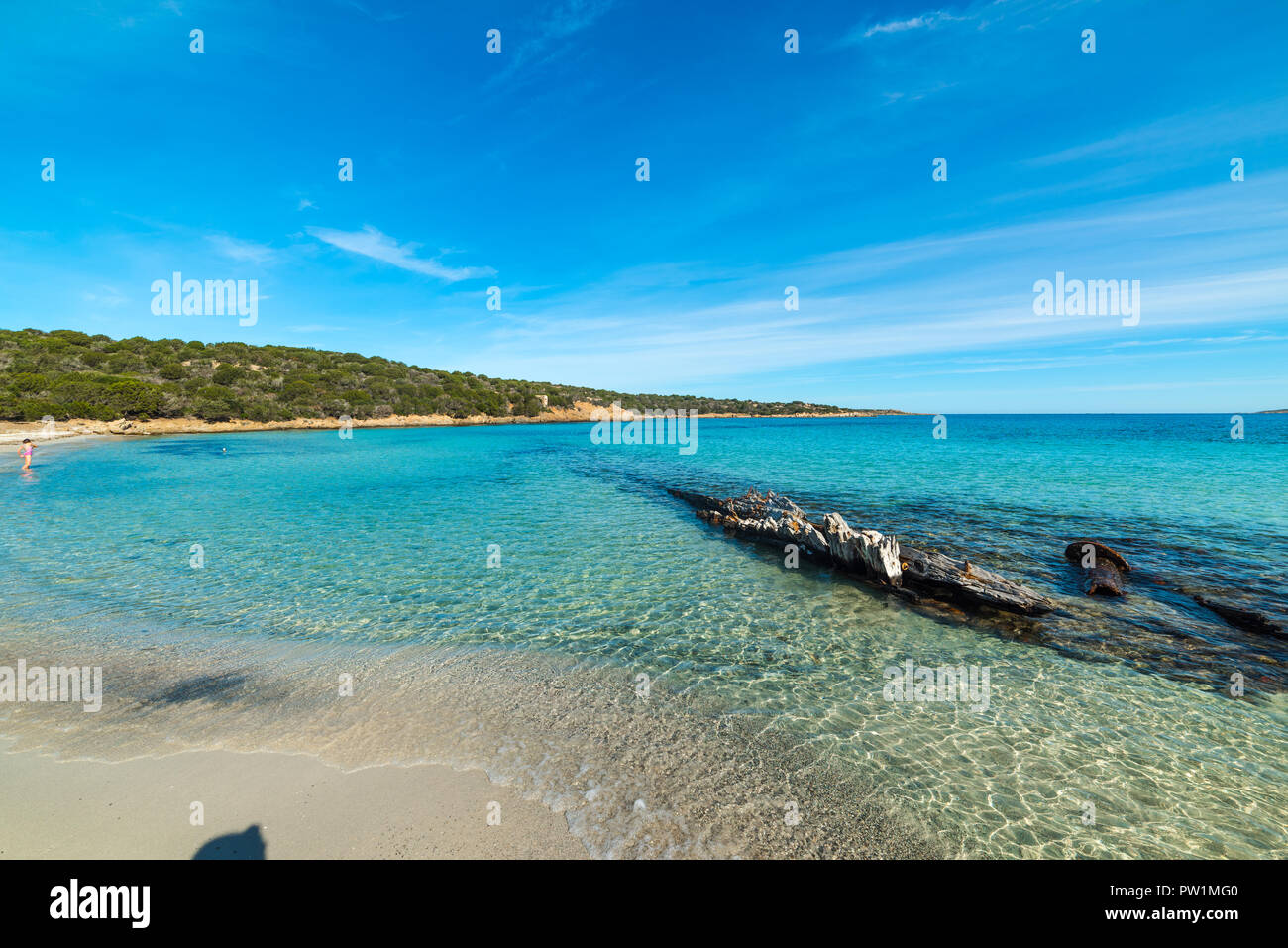 White sand in Andreani cove in Caprera island, Sardinia Stock Photo - Alamy