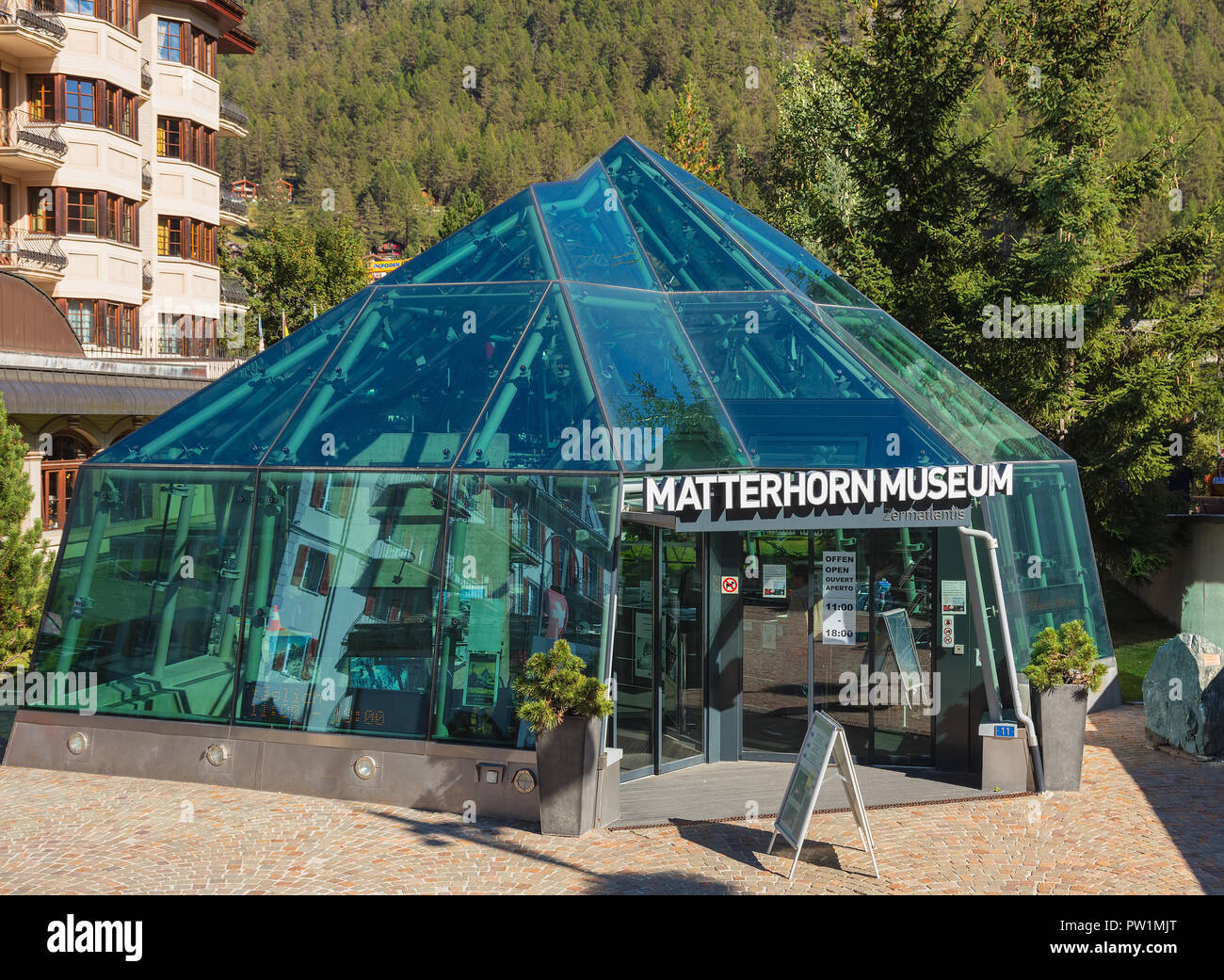 Zermatt, Switzerland - September 15, 2018: the Matterhorn Museum. The ...