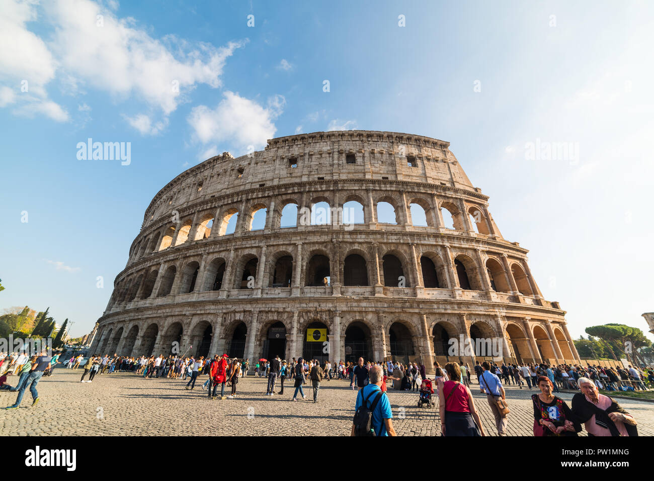 Rome, Italy - October 13, 2017: tourists in Colosseo square Stock Photo ...