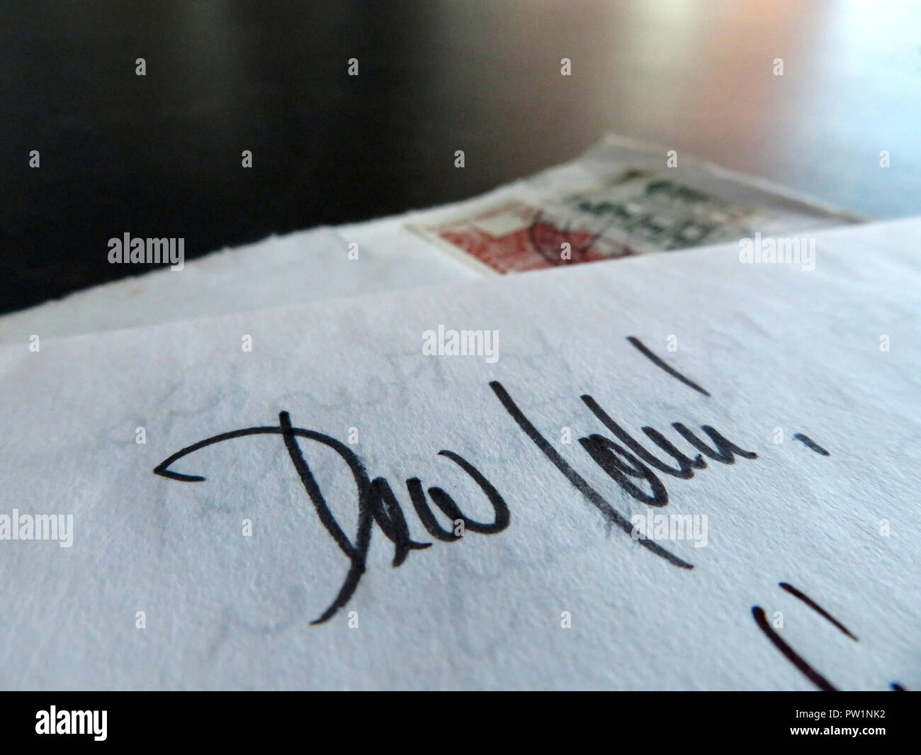 hand written letters from abroad starting with Dear John Stock Photo ...