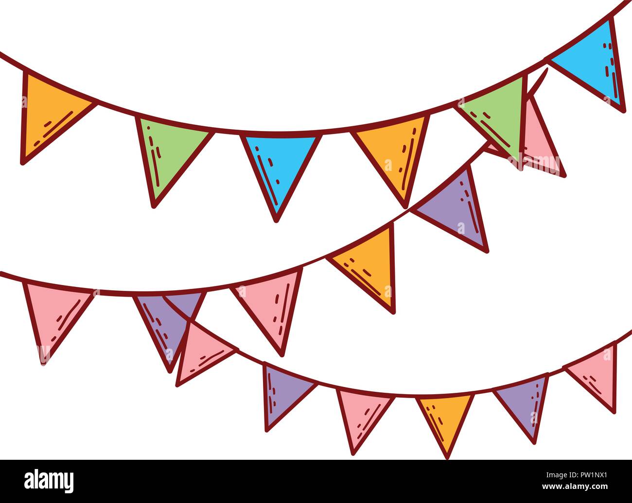 Pennants frame background Stock Vector Image & Art - Alamy
