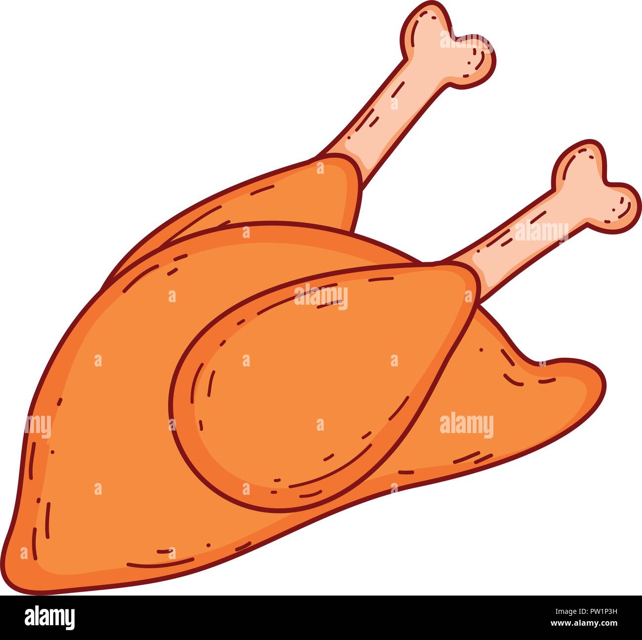 Cartoon Cooked Chicken