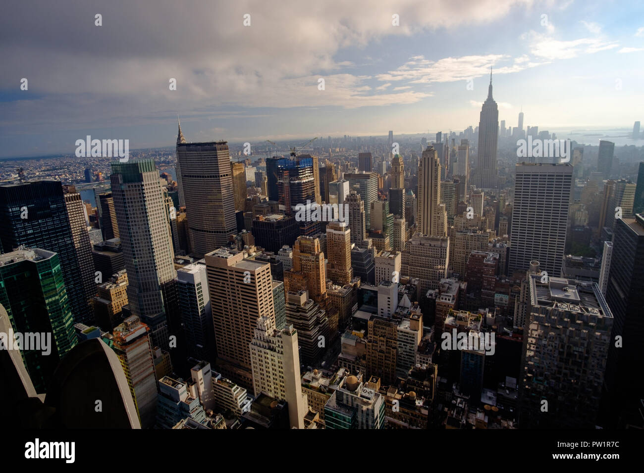 Manhattan from Rockeffeler center in 250 meters Stock Photo - Alamy