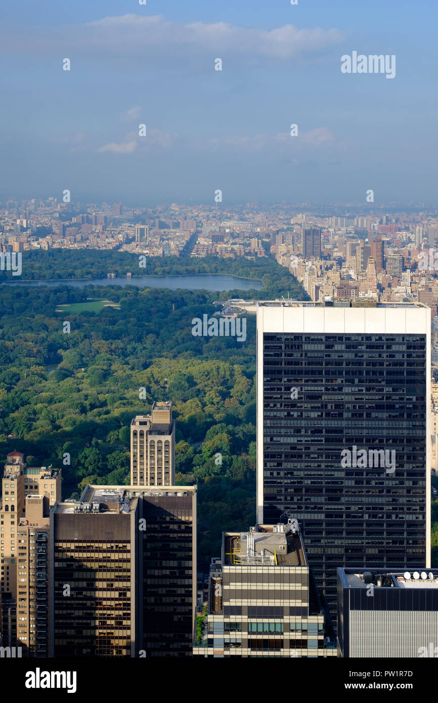 Manhattan from Rockeffeler center in 250 meters Stock Photo - Alamy