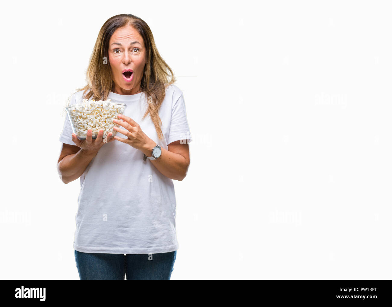 Worried senior hispanic woman Cut Out Stock Images & Pictures - Alamy