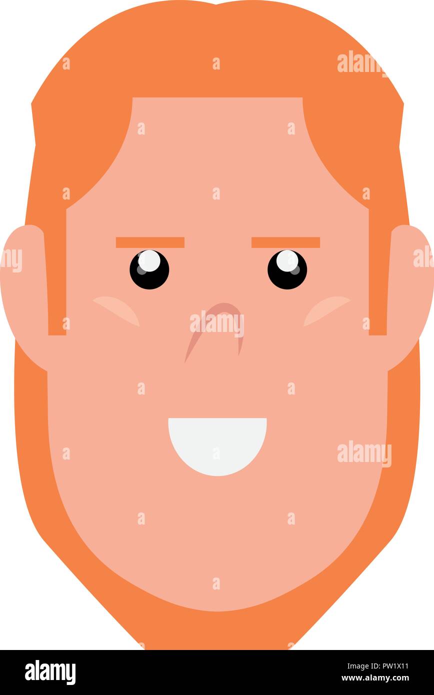 man face character on white background vector illustration Stock Vector ...