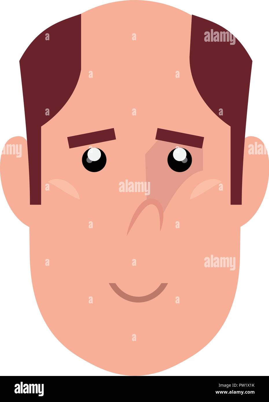 man face character on white background vector illustration Stock Vector ...