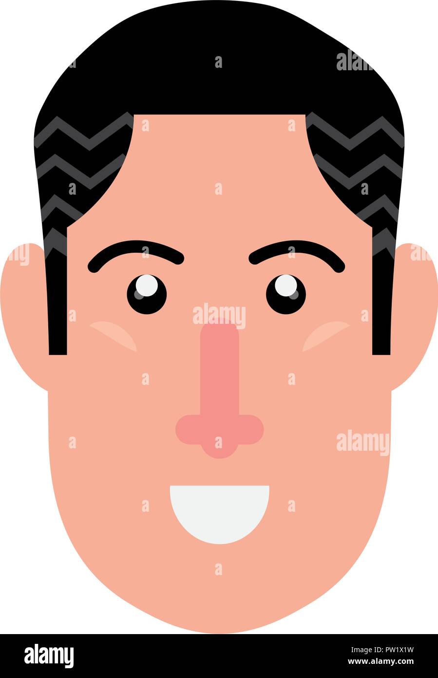 man face character on white background vector illustration Stock Vector ...