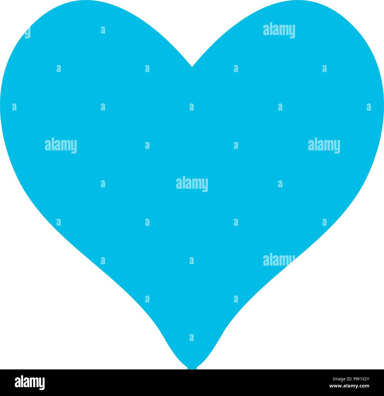blue love heart on white background vector illustration Stock Vector ...