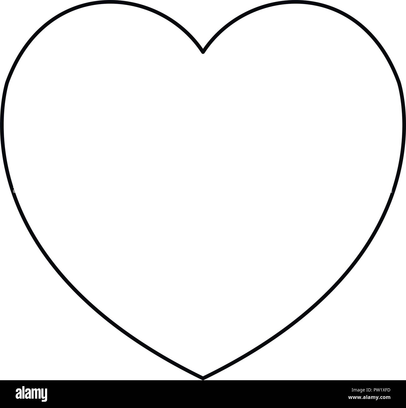 love heart outline design on white background vector illustration Stock ...