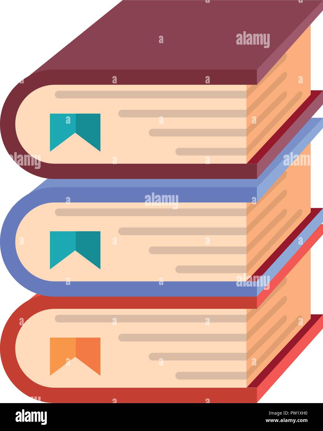 stack books school white background vector illustration Stock Vector ...