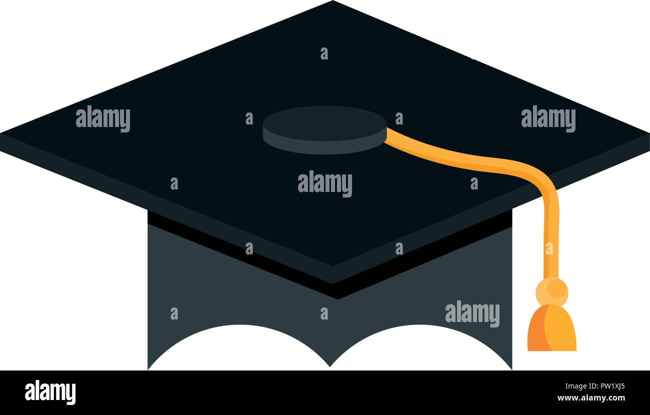 graduation hat school on white background vector illustration Stock ...