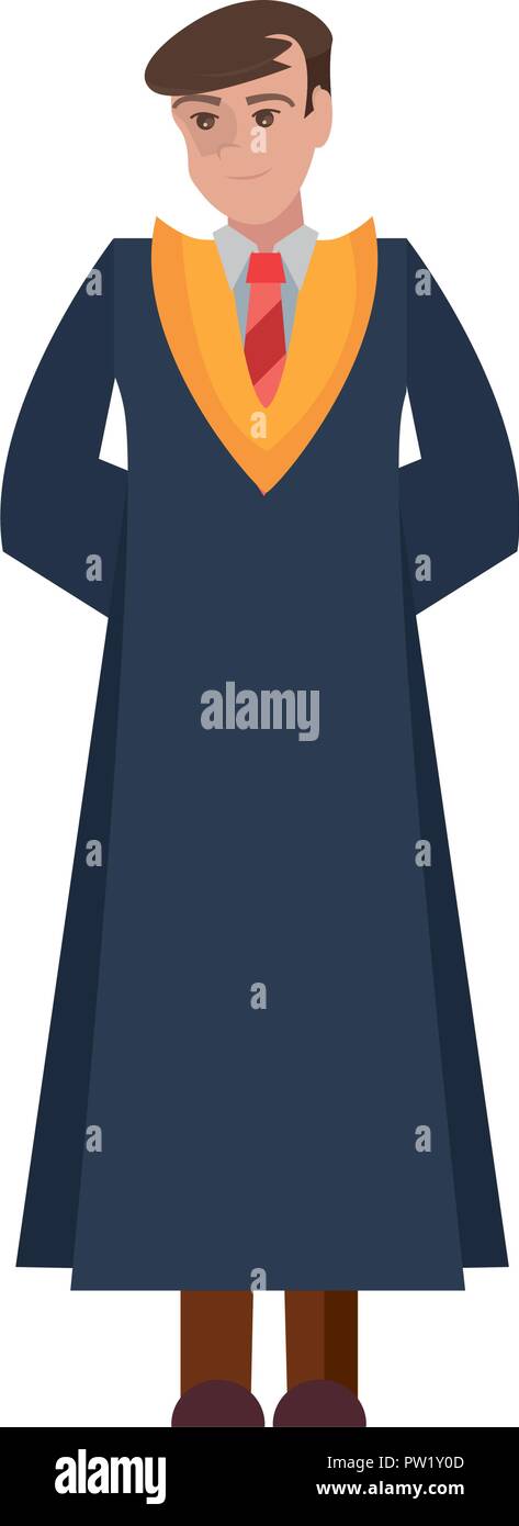 graduate man with arms behind vector illustration Stock Vector Image ...
