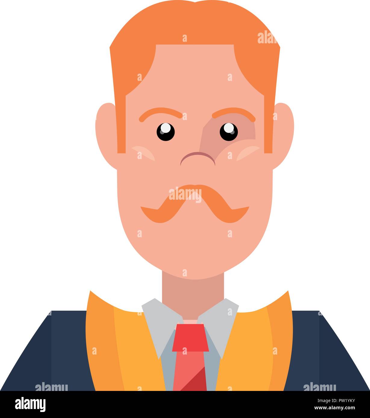 graduate man portrait on white background vector illustration Stock ...