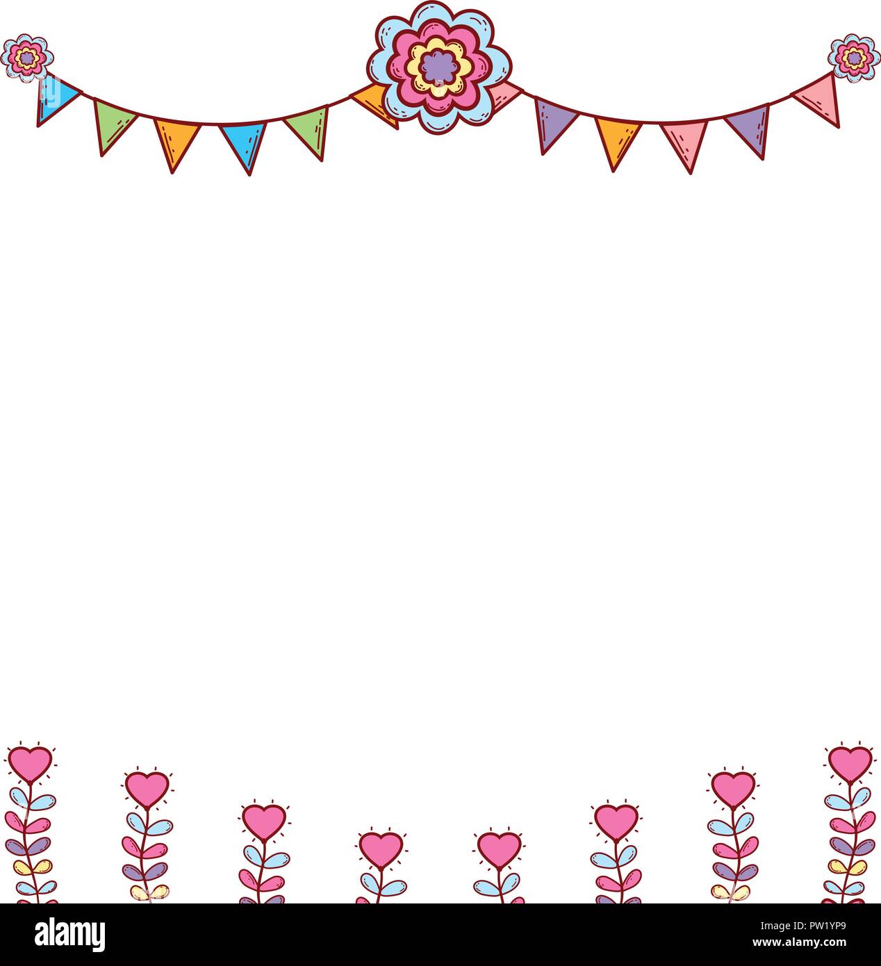 Pennants frame background Stock Vector Image & Art - Alamy
