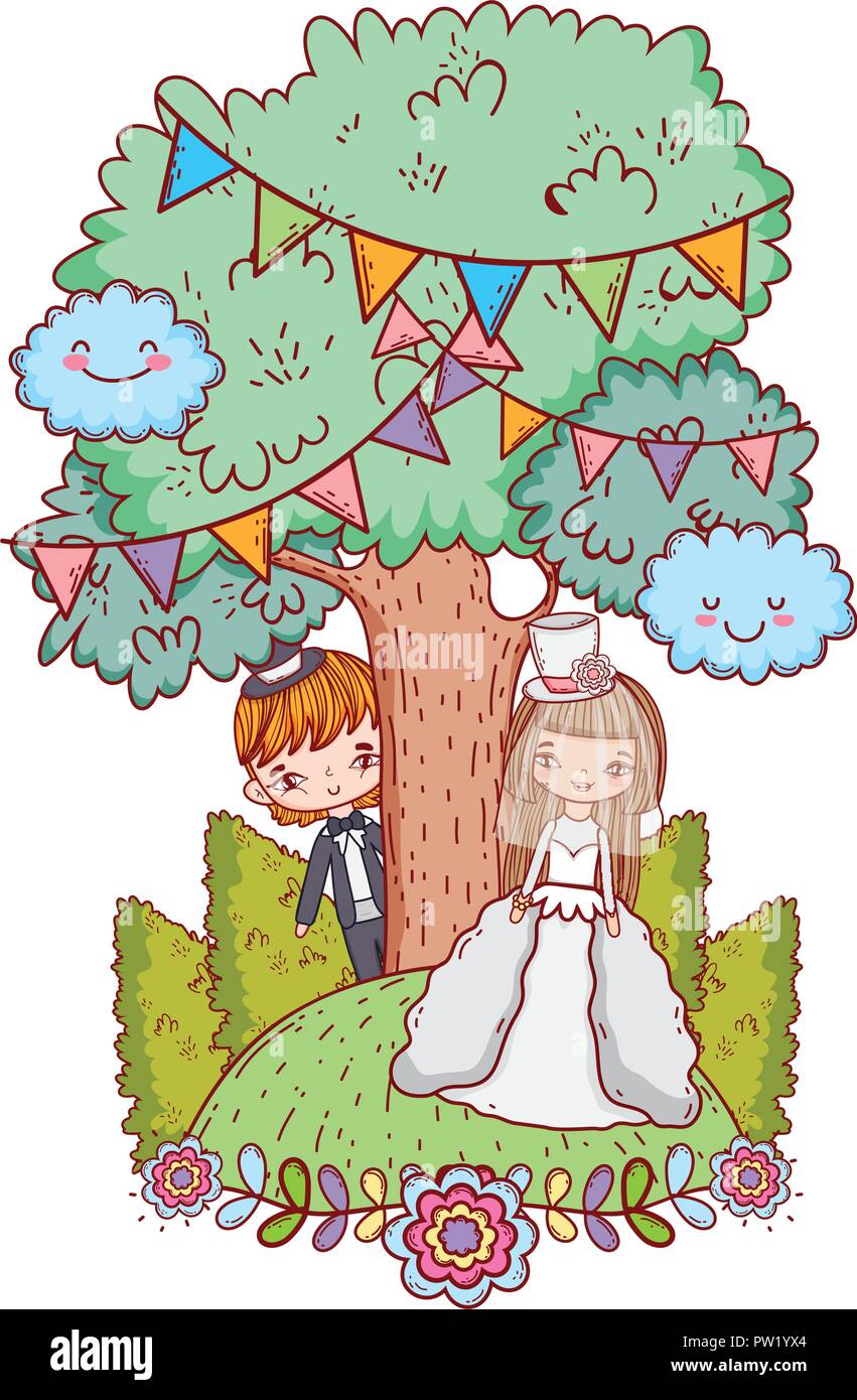 Wedding couple cartoons Stock Vector Image & Art - Alamy