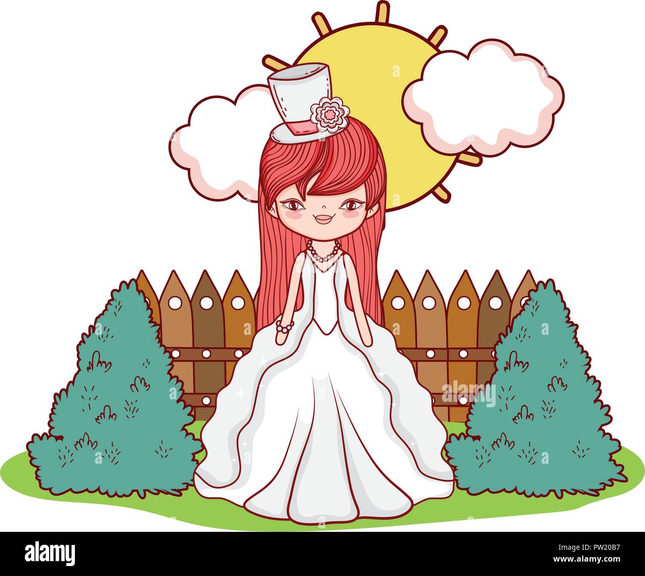 Bride cute drawings cartoons Stock Vector Image & Art - Alamy