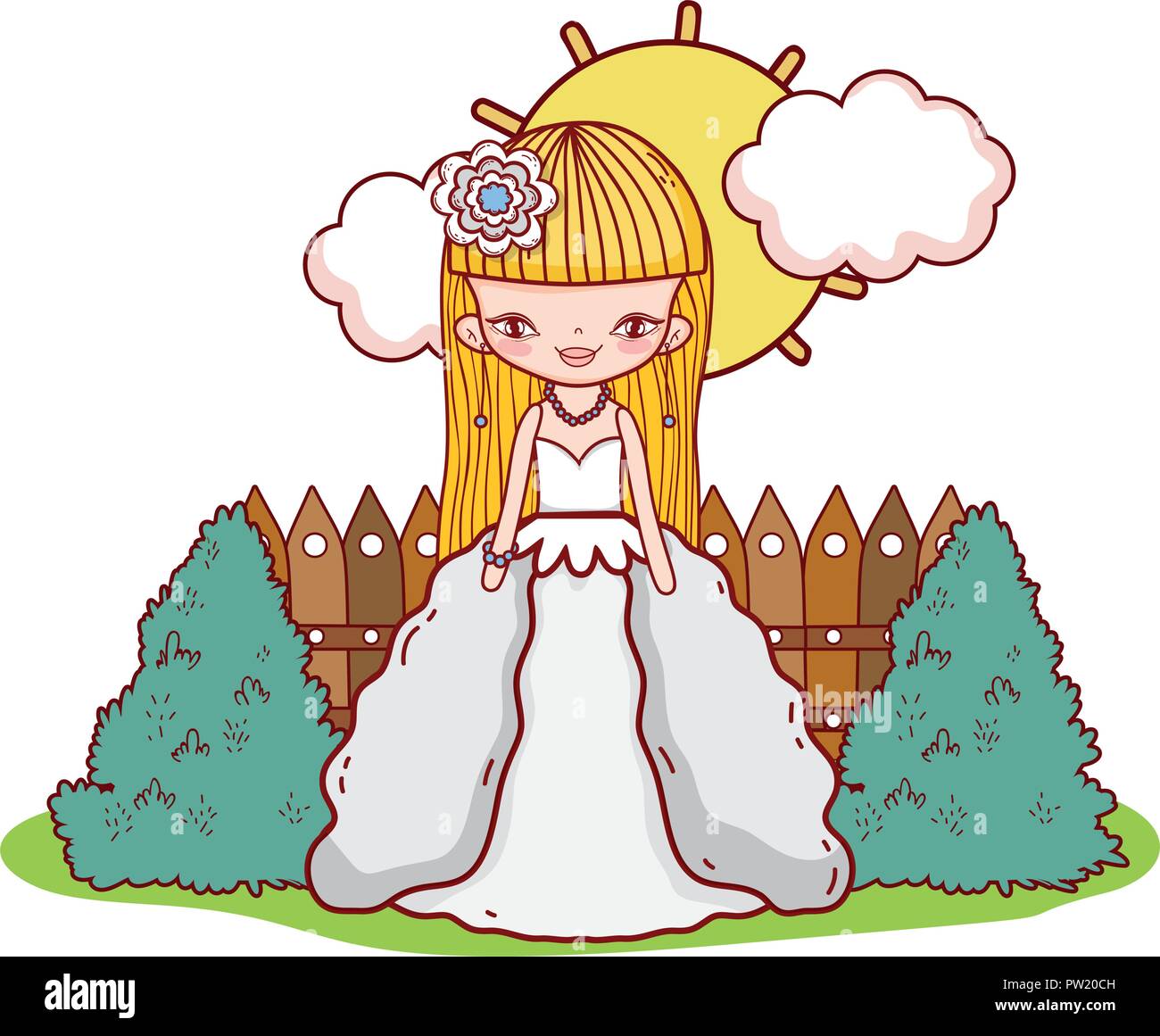 Bride cute drawings cartoons Stock Vector Image & Art - Alamy