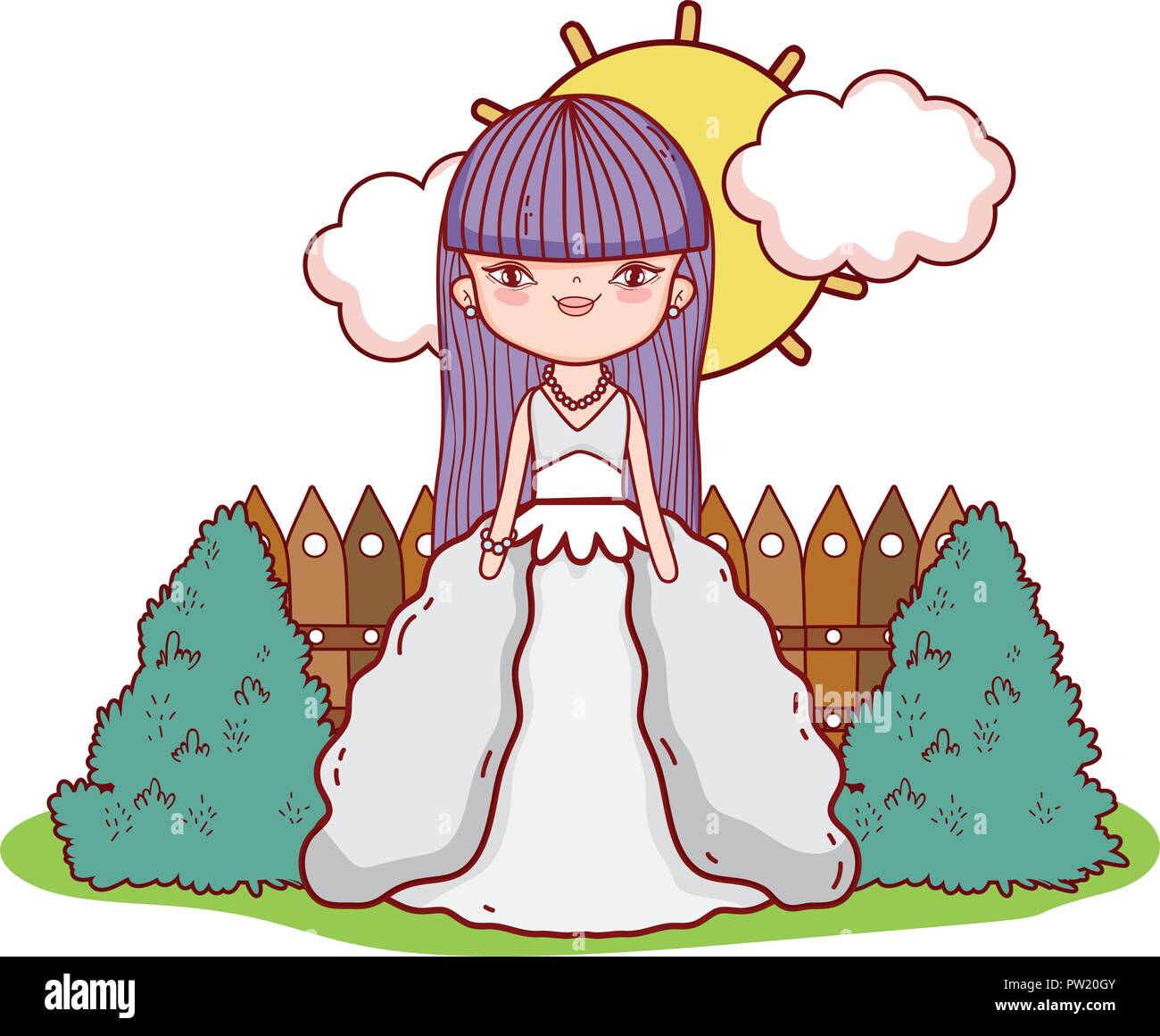 Bride cute drawings cartoons Stock Vector Image & Art - Alamy
