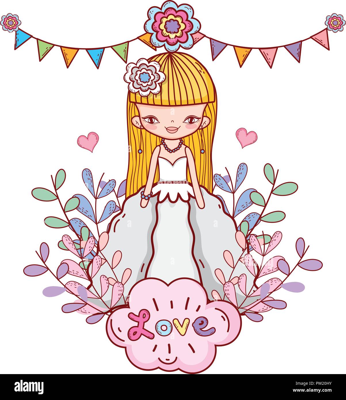 Bride cute drawings cartoons Stock Vector Image & Art - Alamy