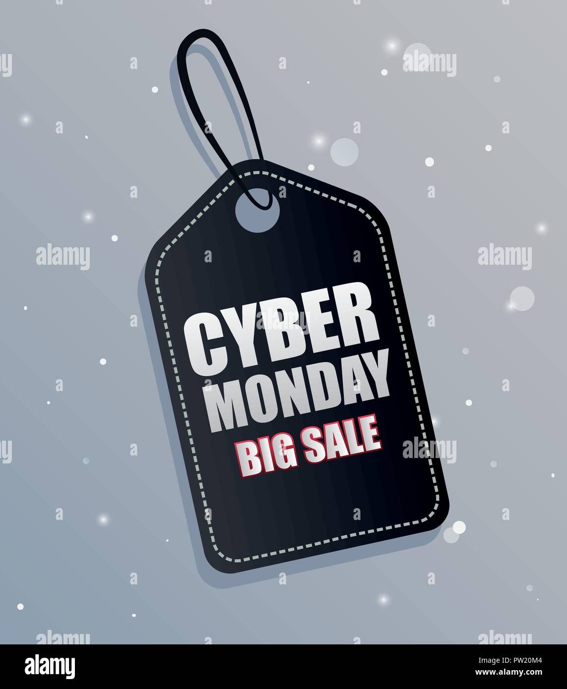 cyber monday sale ticket sign big offers vector illustration Stock ...
