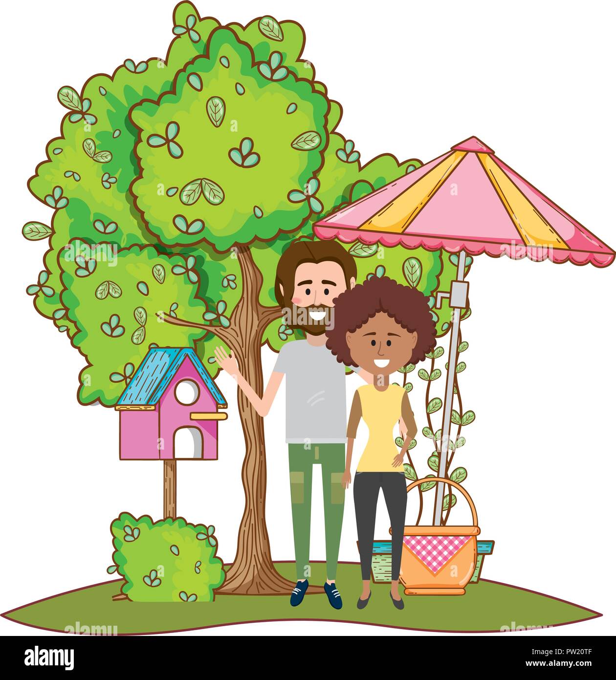 people at nature spring Stock Vector Image & Art - Alamy