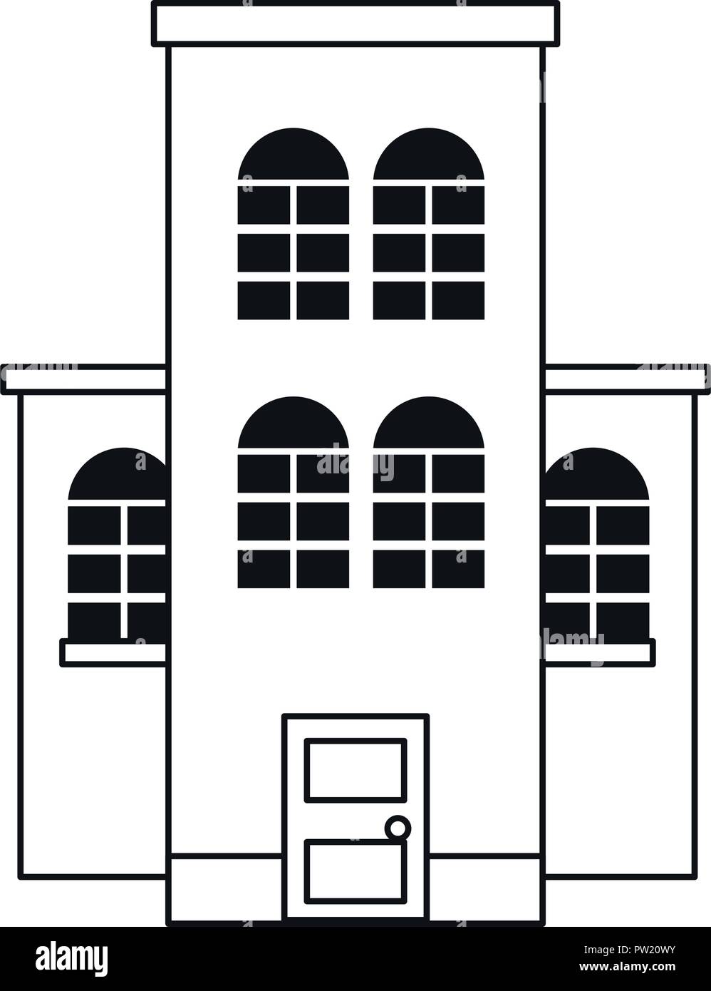 antique classic architecture building image vector illustration Stock ...